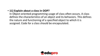Php oops interview questions | PPT