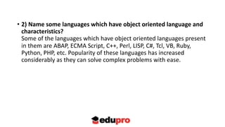 Php oops interview questions | PPT