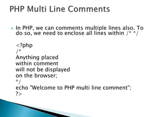 Php operators | PPTX