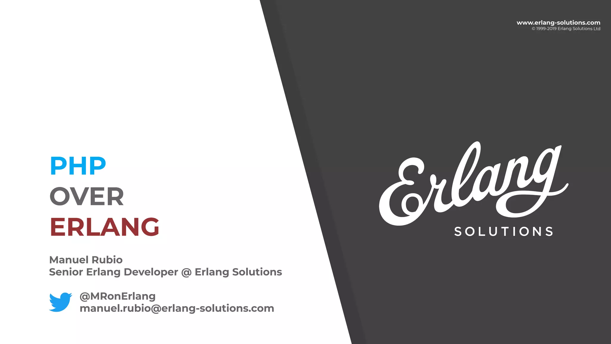 PHP over Erlang - Code BEAM STO 2019 | PPT