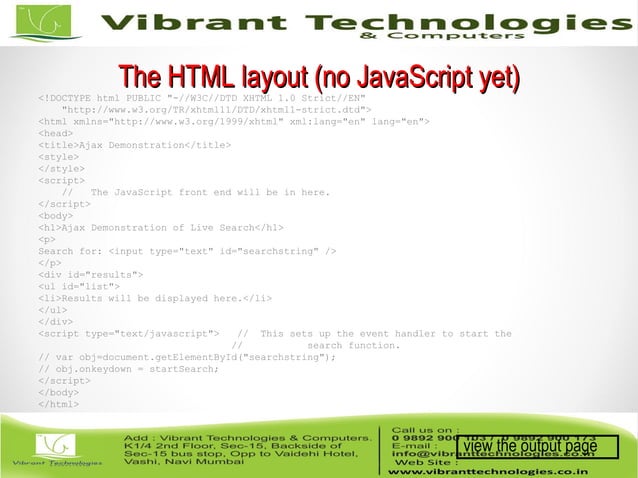 PHP - Introduction to PHP AJAX | PPT | Web Development | Internet