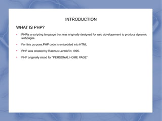Php Ppt | PPT