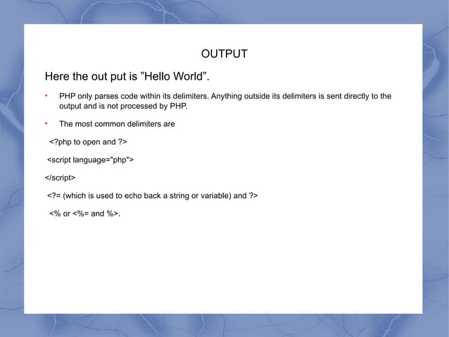 Php Ppt Ppt
