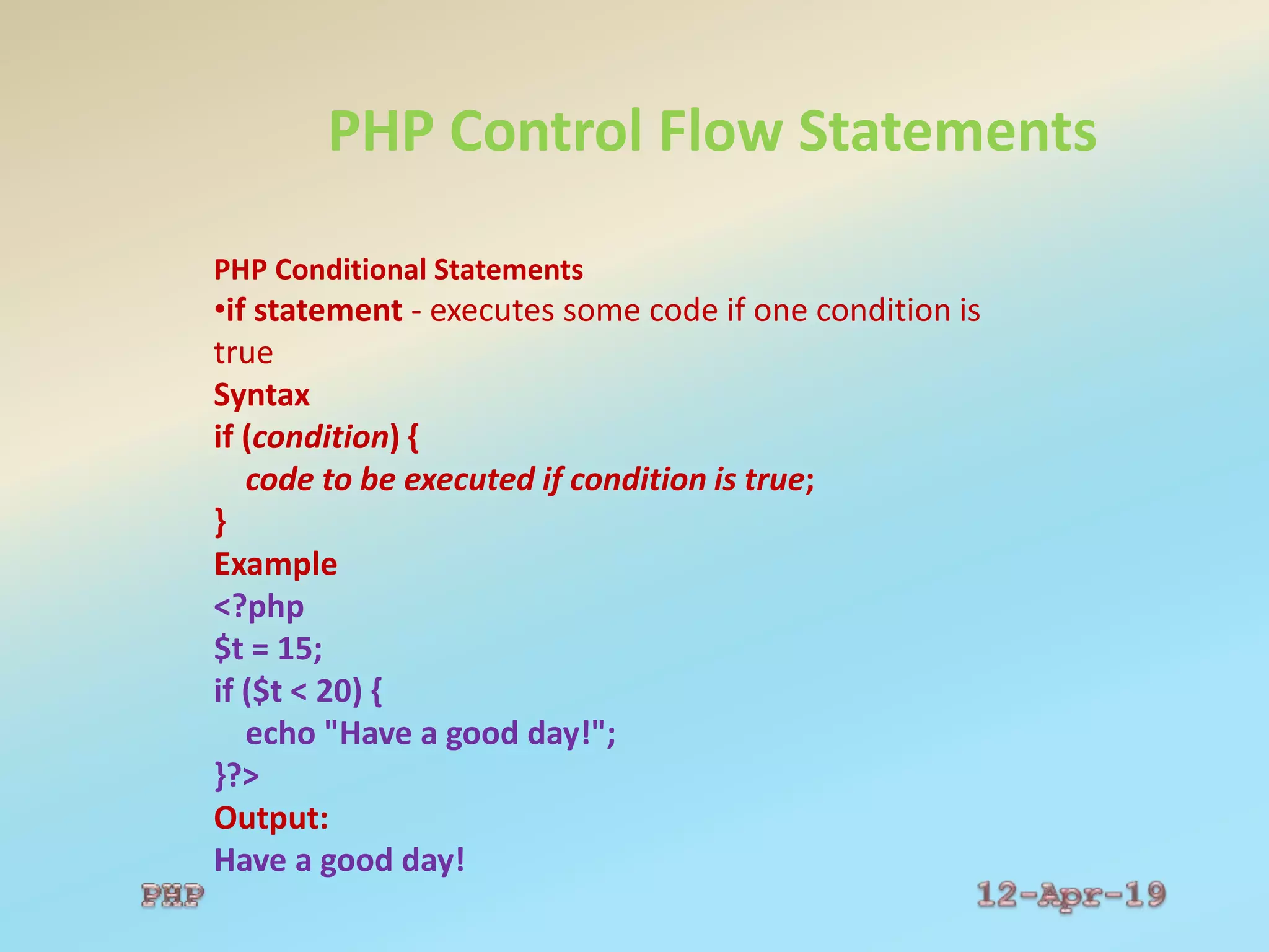 PHP Basics | PPT