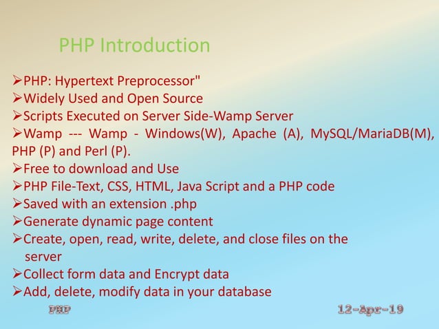 PHP Basics | PPT