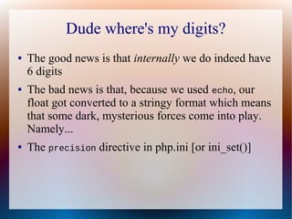 PHP floating point precision | PPT