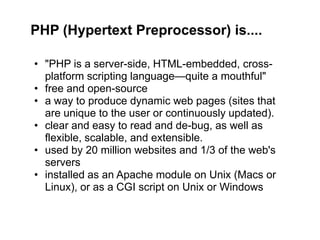 PHP presentation | PPT
