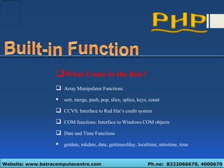 PHP Training Institute in Ambala | PPT