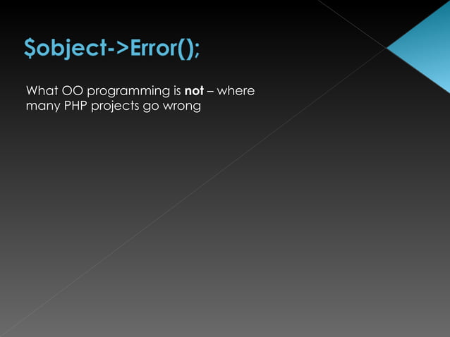 Php Procedural To Object Oriented Ppt 3497