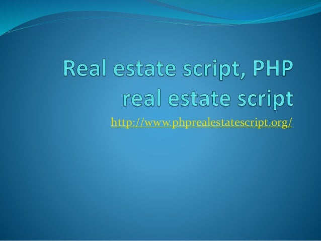 Real Estate Script Php Real Estate Script