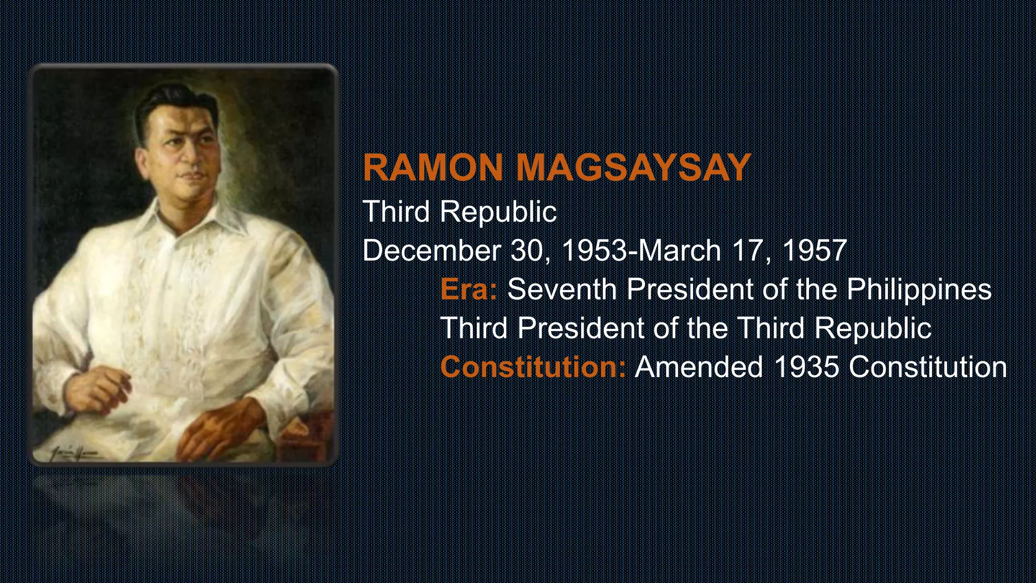 Presidents of the Philippines (Era & Constitutions) Summary | PPTX