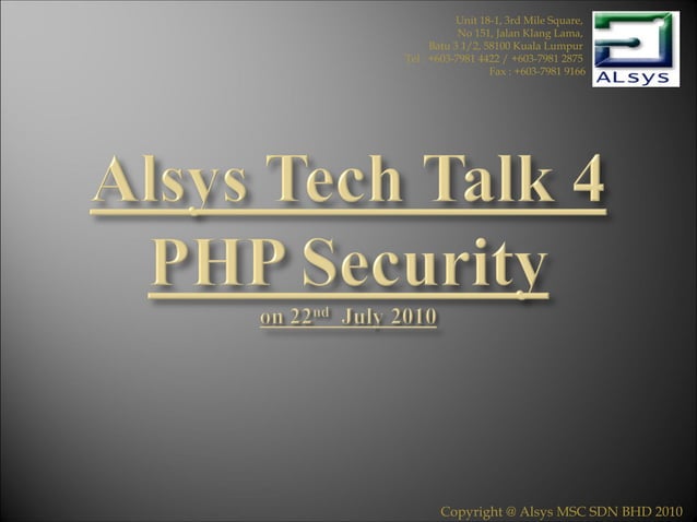 Php security | PPT