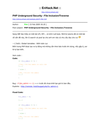 PHP Security File inclusion | PDF
