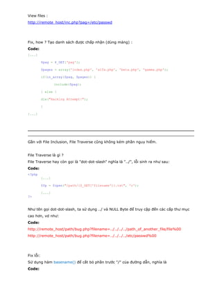 PHP Security File inclusion | PDF