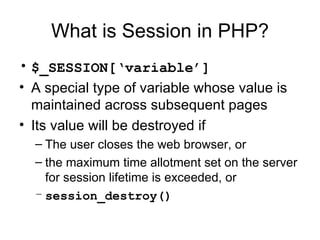 Php - Getting good with session | PPT
