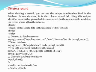 Php session | PPSX | Databases | Computer Software and Applications