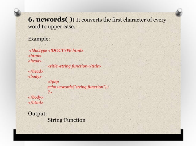 Php String Function Pptx Programming Languages Computing 8610