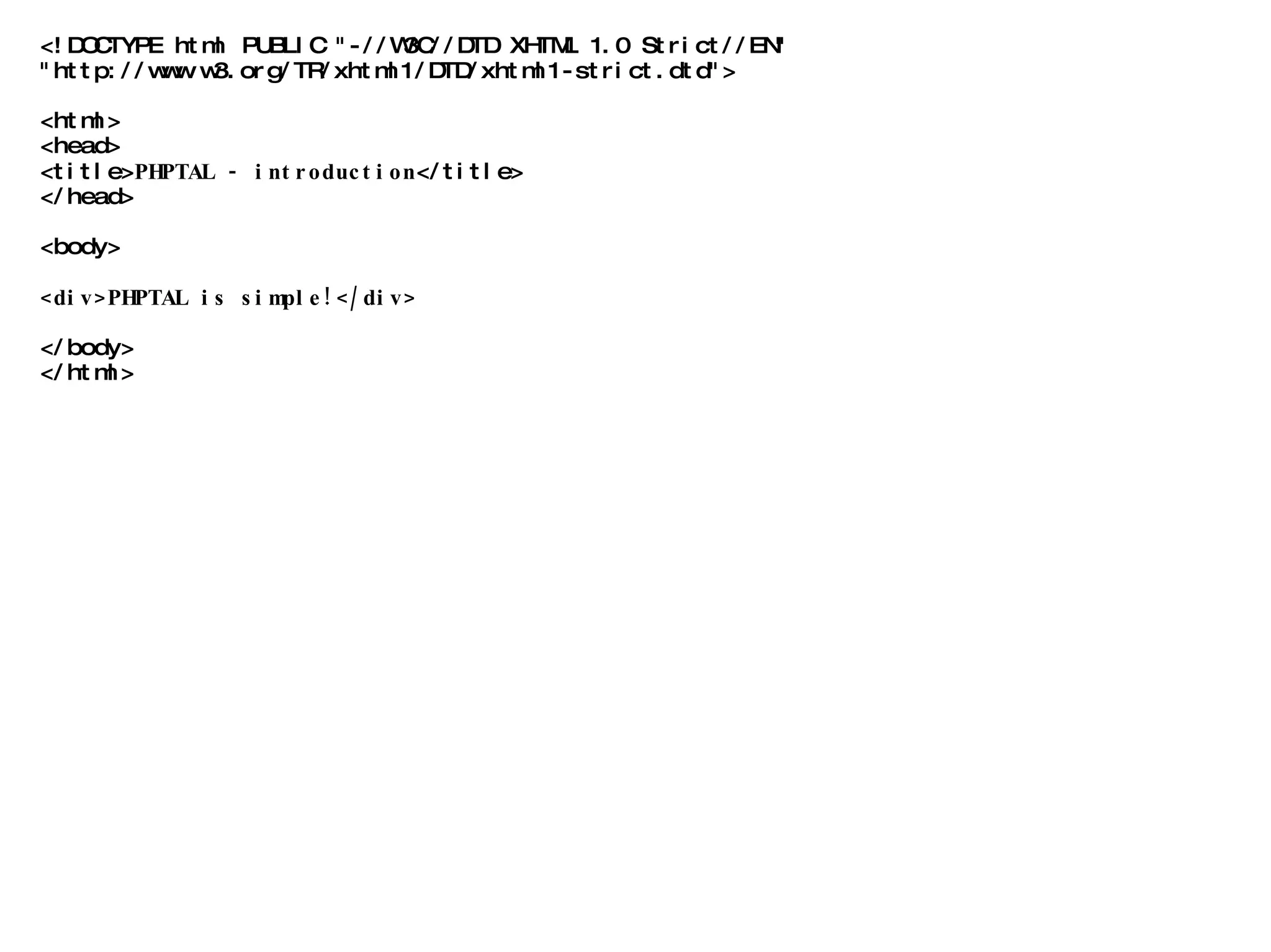 PHPTAL introduction | PPT