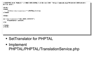 PHPTAL introduction | PPT