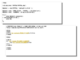 PHPTAL introduction | PPT