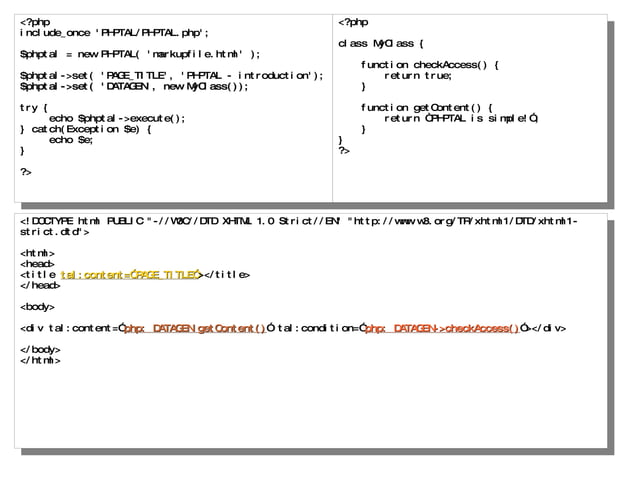 PHPTAL introduction | PPT