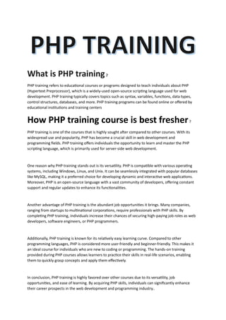 PHP TRAINING.docx