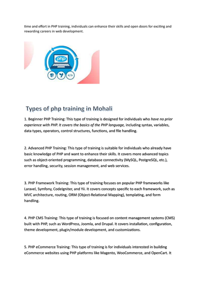 PHP TRAINING.docx | Free Download