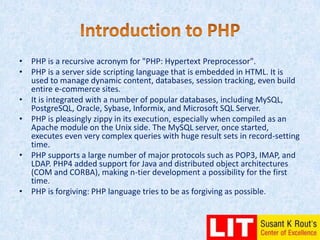 Php training in bhubaneswar | PPT