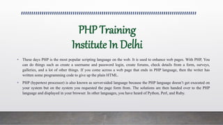 PHP Training Institute In Delhi.pptx
