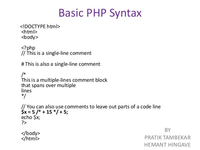 Php Tutorial