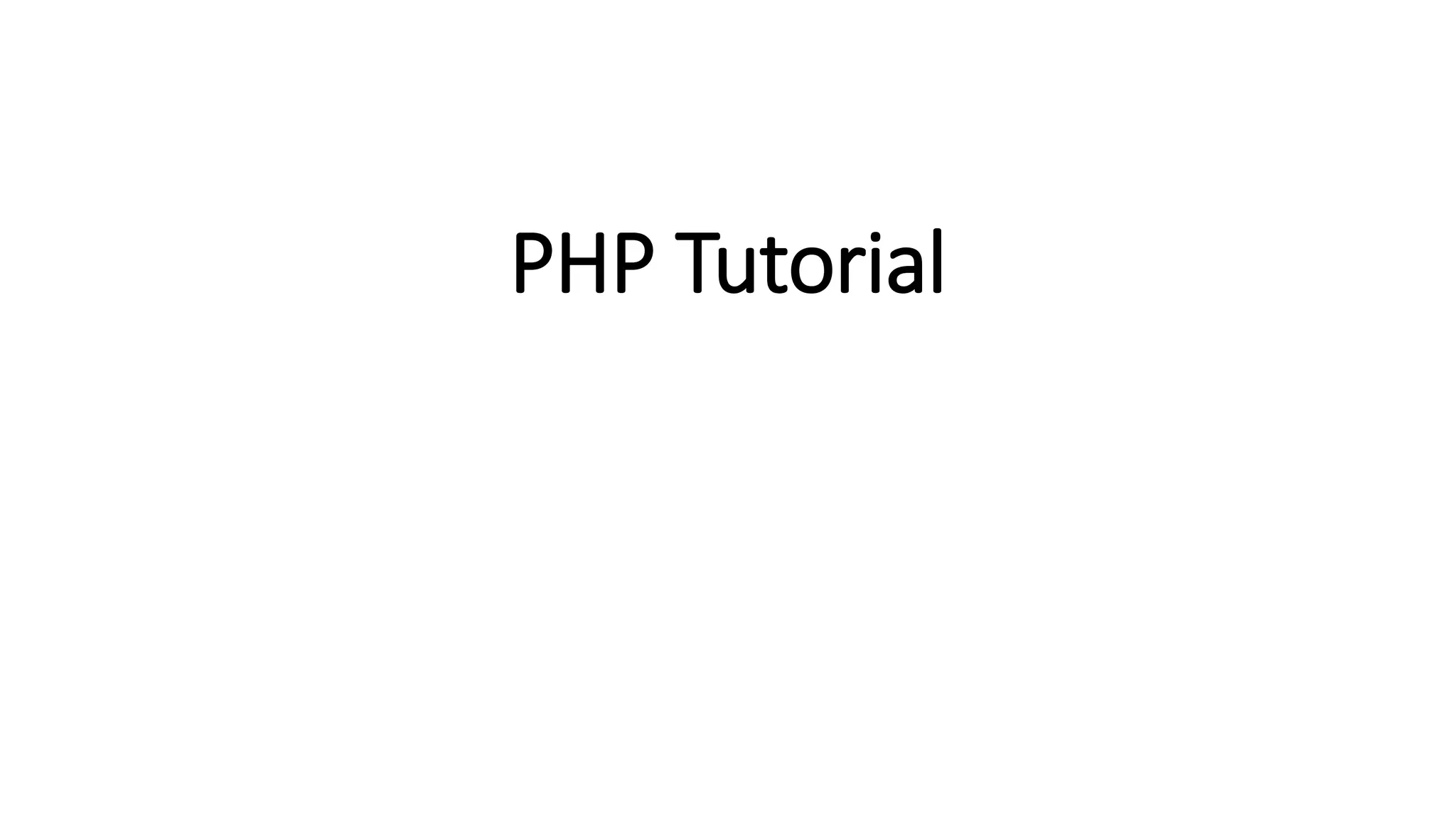 Php Tutorial Ppt 1308