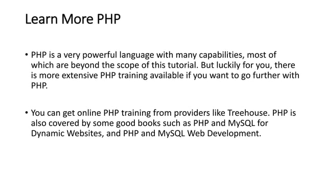 Php tutorial | PPT