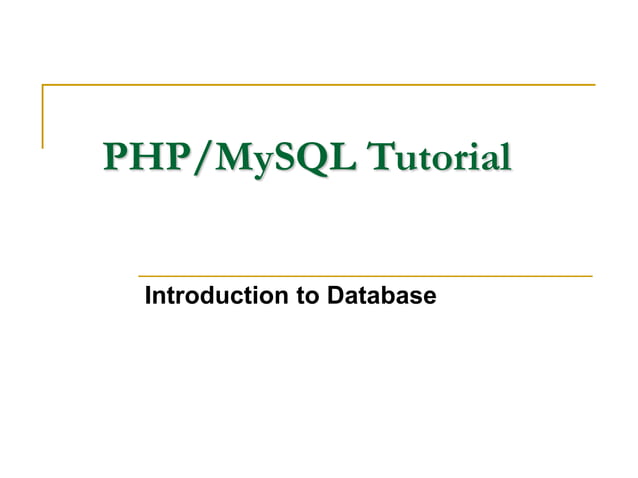 Php Tutorial Ppt