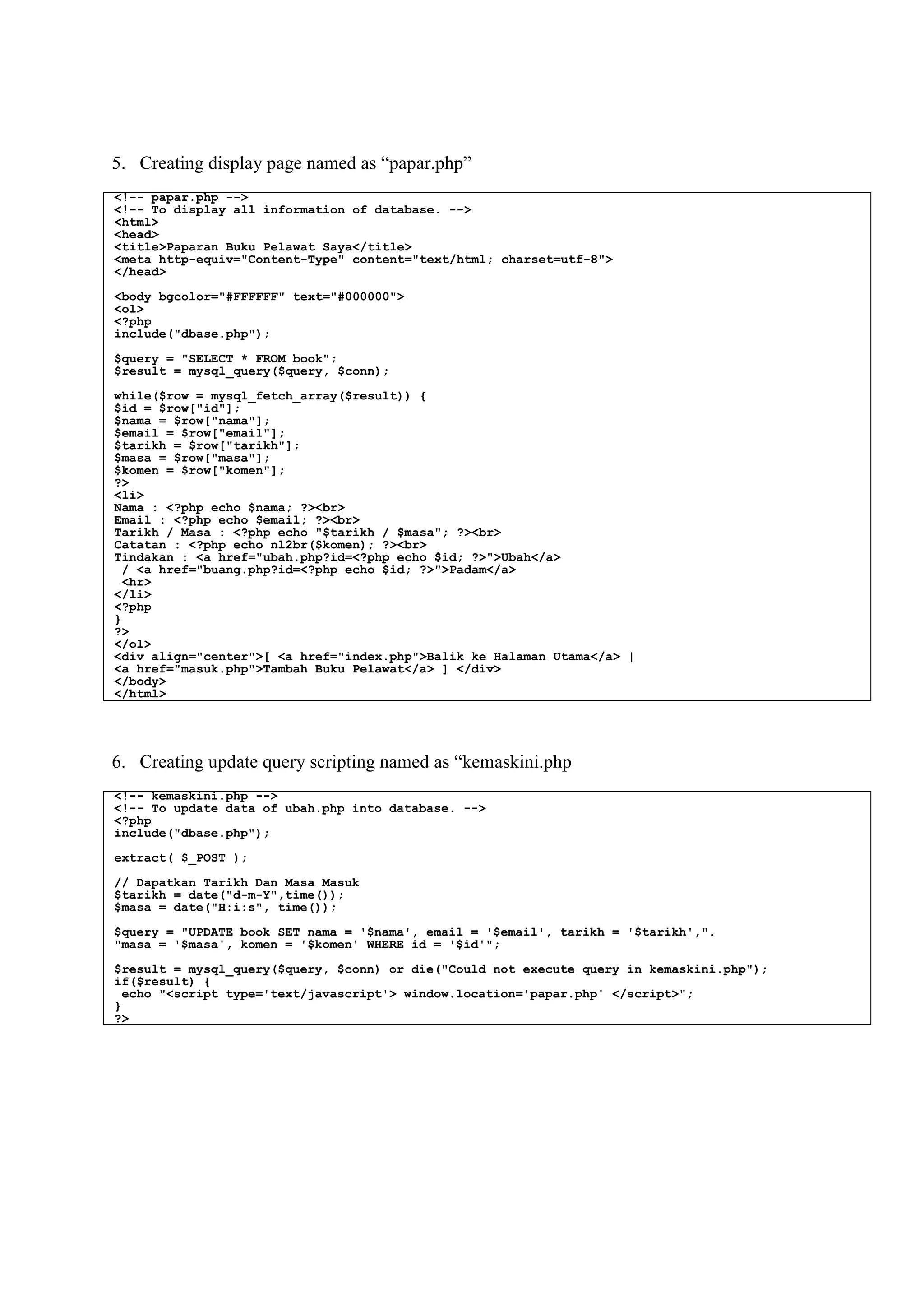 Php tutorial guestbook system | PDF