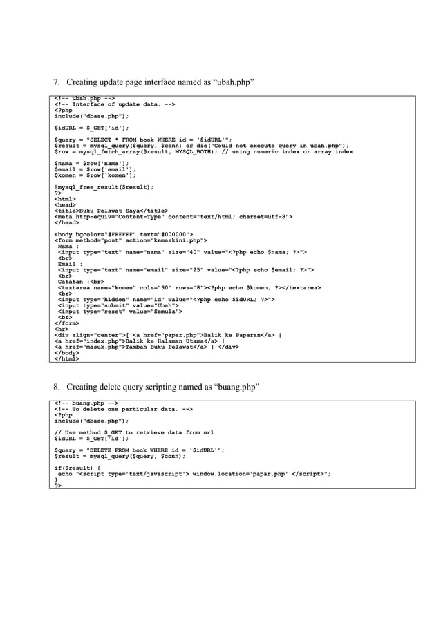 Php tutorial guestbook system | PDF