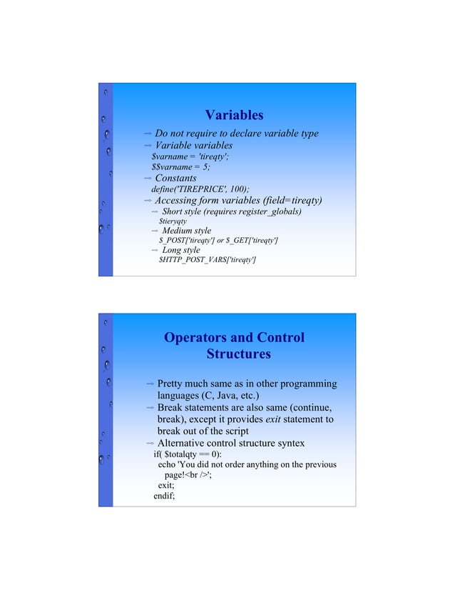 Php Tutorial Handout Pdf