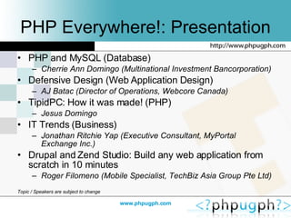 Phpugph Presentation | PPT