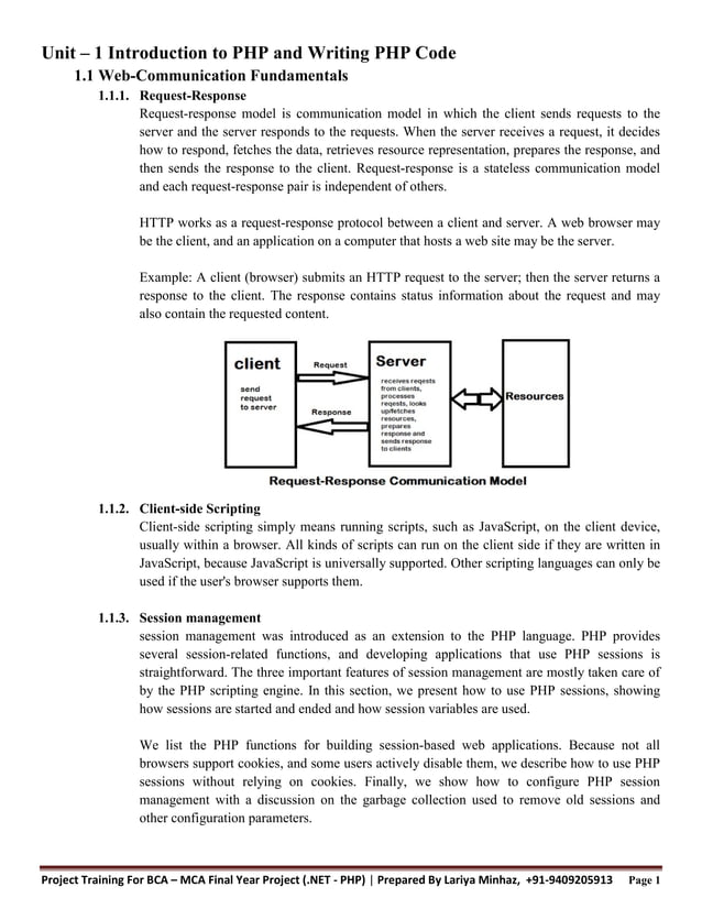 Php Unit 1 Introduction To Php Pdf 3179
