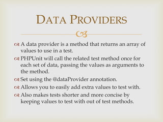 PHPUnit: from zero to hero | PPTX