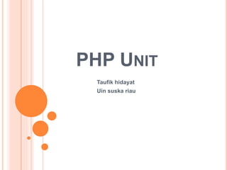 Php unit | PPTX