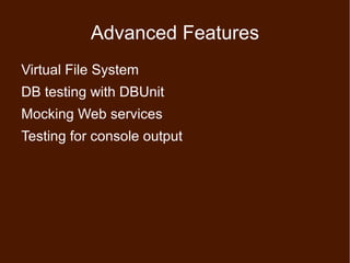 PHPUnit from a developer's perspective | ODP | Web Development | Internet