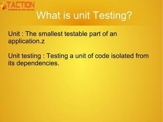 Phpunit testing | PPT | Databases | Computer Software and Applications