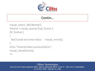 Php verses my sql | PPT