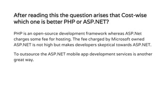 Php vs asp.net most valuable differences to learn and select the best ...