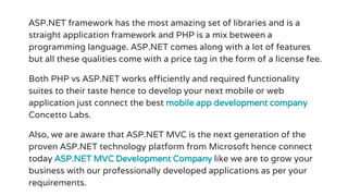 Php vs asp.net most valuable differences to learn and select the best one for your next ...