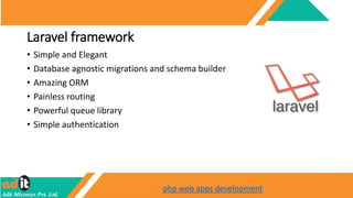PHP Web Development Frameworks & Advantages | PPT
