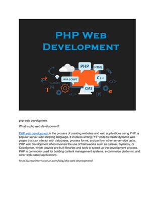 What is php web development? | PDF