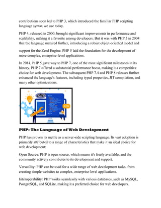 PHP Web Development: Empowering the Digital World | PDF