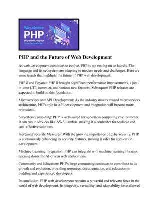 PHP Web Development: Empowering the Digital World | PDF