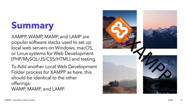 PHP Web Development - XAMPP - Setup Additional Web Folders | PPT